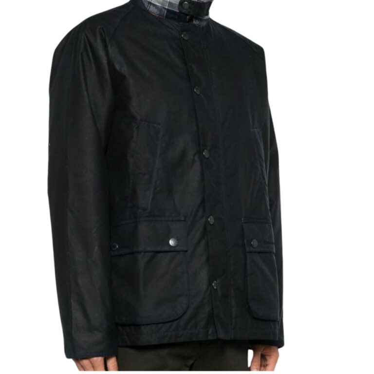 Barbour Century Navy Wax Jacket | Menswear Online